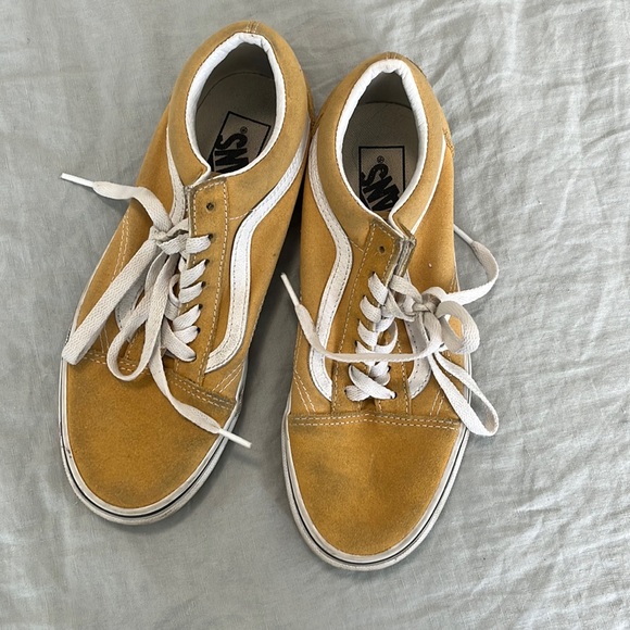 Vans | Shoes | Mustard Yellow Lace Up Vans | Poshmark